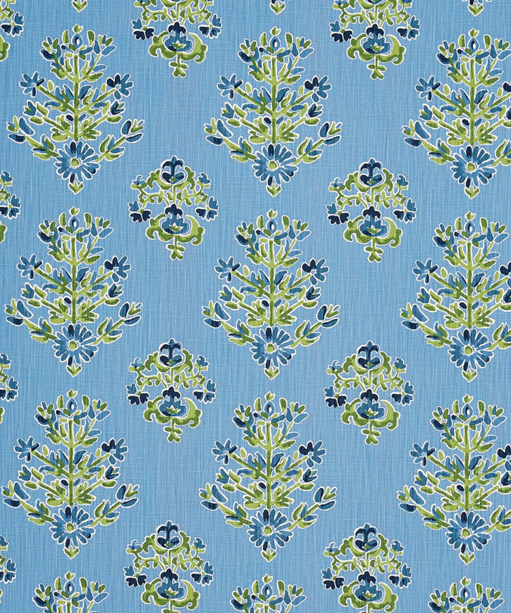 Cornflower Floral fabric by yard | CONCELLI DECOR